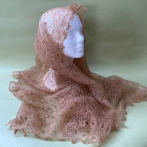 Vintage | Accessories | New Vintage 6s Cream Hand Knitted Gossamer Goat ...